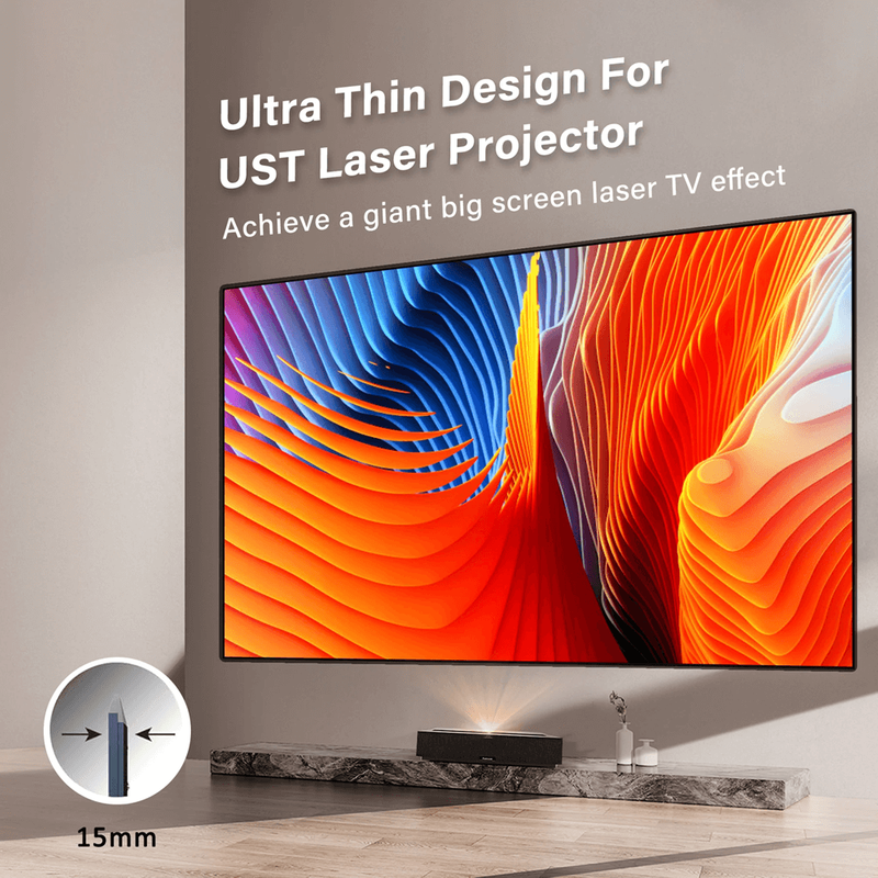 FSCREEN Aura Series Fresnel ALR Hard Panel Projection Screen-120 Inch ...